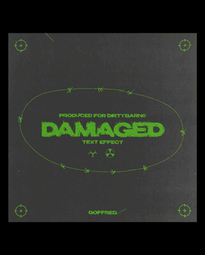 Damaged Text Template (Free) » Dirtybarn