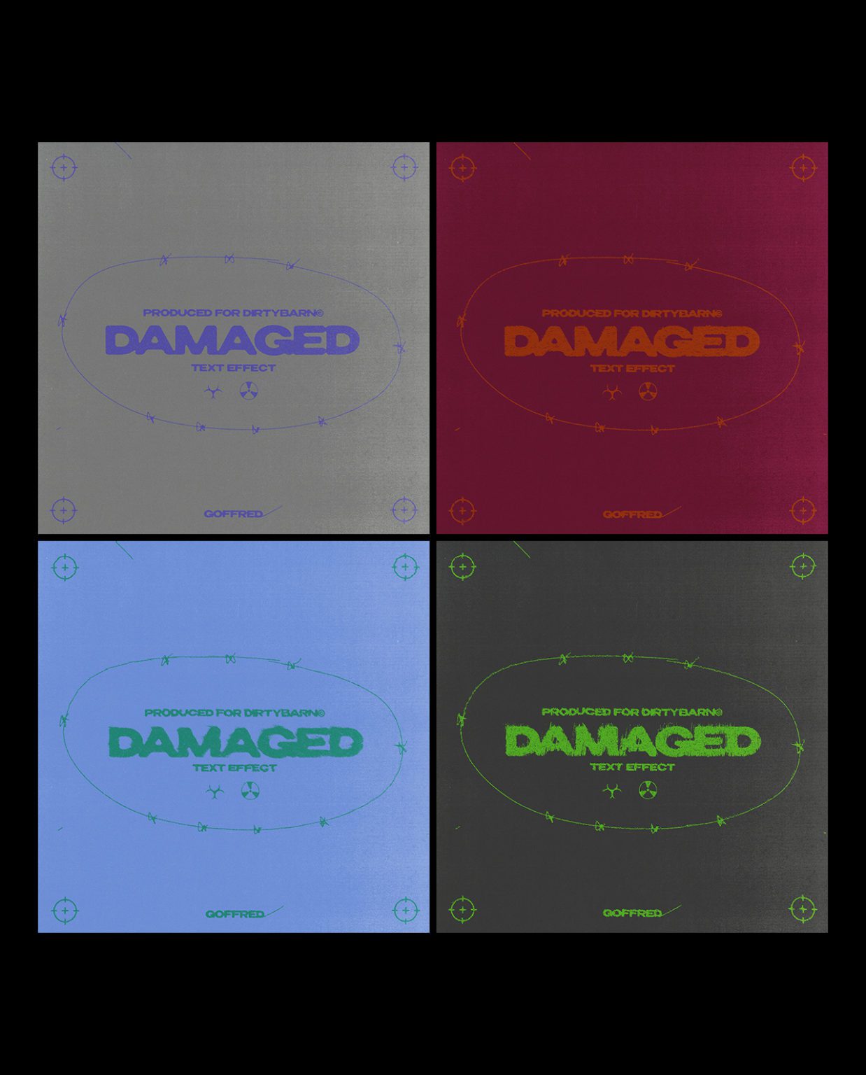Damaged Text Template (Free) » Dirtybarn