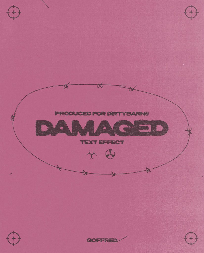 Damaged Text Template (Free) » Dirtybarn