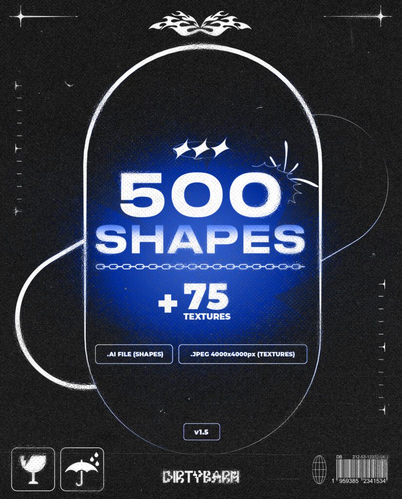 Design Elements Pack: 500 Shapes, 75 Textures » Dirtybarn